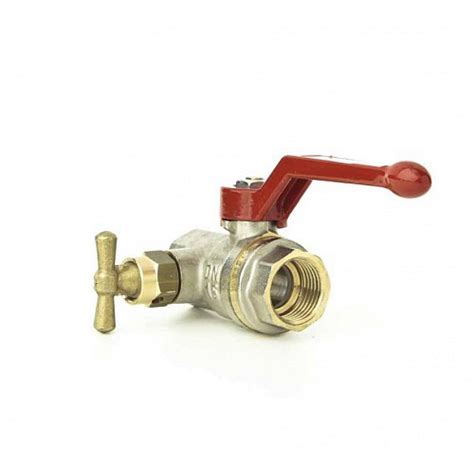 Кран шаровой Bvr D Danfoss полнопроходной со спускником ДУ прямой Ру40 Kvs 15 латунь