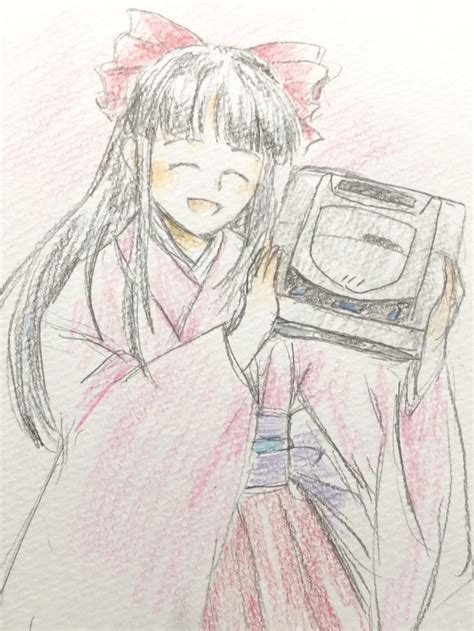 Shinguuji Sakura Sakura Taisen Sega Absurdres Highres Traditional Media 1girl Black Hair