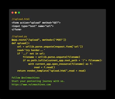 Vulnmachines On Linkedin Python Code Infosec Pentesting Informationsecurity Securecode