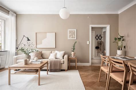 Beige Living Room With Panelling