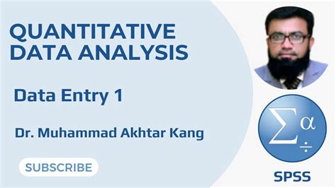 Spss Data Entry 1 Youtube