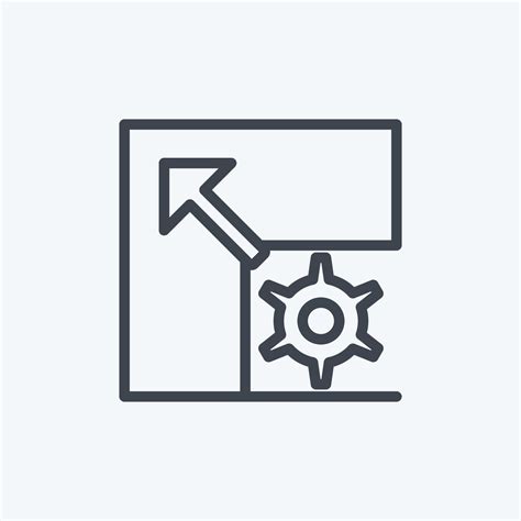 Icon Scalable System Suitable For Data Analytics Symbol Line Style