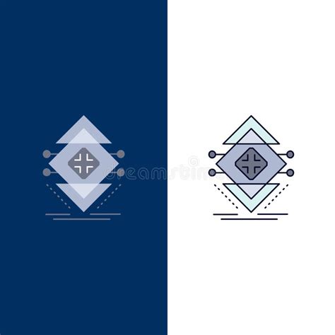 computing data infrastructure science structure flat color icon