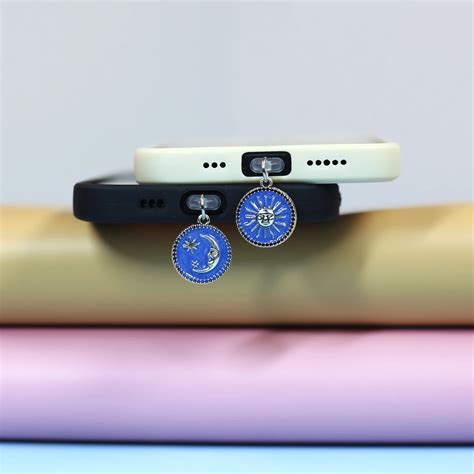 태양 달 별 아이폰용 장식 액세서리 및 삼성 C타입 먼지 플러그 핸드폰닷컴