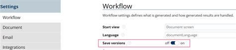 Enable Document Versions