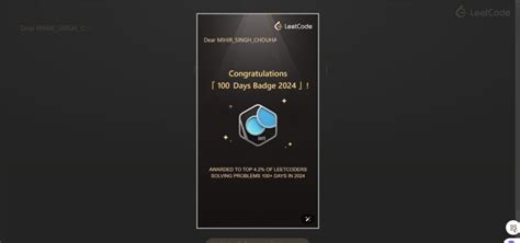 Mihir Singh Chouhan On Linkedin Leetcode 100daysofcode Codingjourney Learning Problemsolving