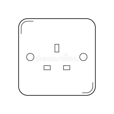 Sockets Icon Type K AC Power Sockets Realistic Illustration Stock Vector Illustration Of