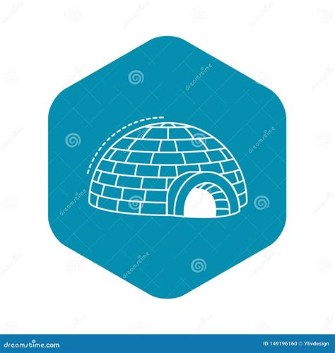 Igloo Icon Outline Style Stock Vector Illustration Of Arctic 149196160