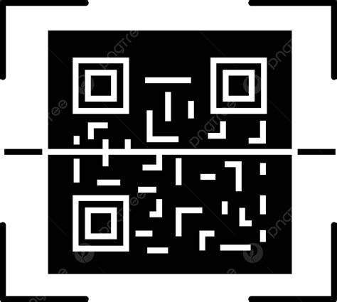 qr code scanning glyph icon scanner business qr vector scanner