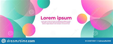 Abstract Green Pink Banner Design Web Template Set Horizontal Header Web Banner Stock Vector