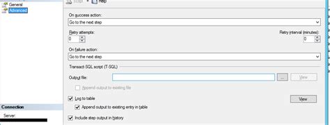 What Does Include Step Output In History Setting Control In Sql