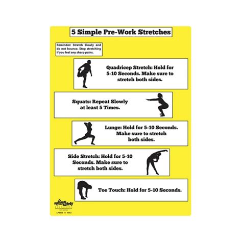 Pre Work Stretches Poster