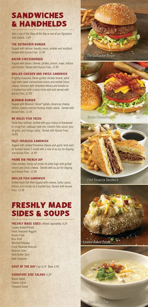 Outback Steakhouse Menu Dinner At Shanita Parker Blog