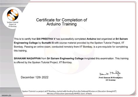 Sai Preetha V On Linkedin Iitbombay Spokentutorial Arduino