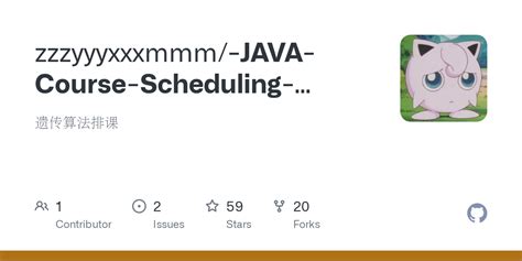 Github Zzzyyyxxxmmm Java Course Scheduling System Based On Genetic