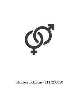 Gender Sex Icon Black White Vector Stock Vector Royalty Free 2117235050 Shutterstock