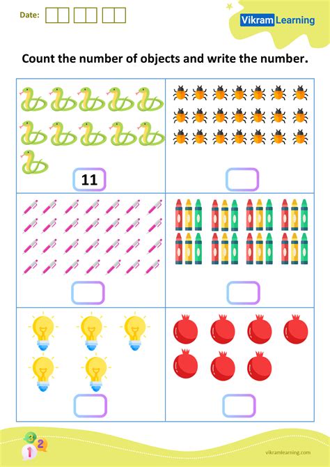 Download Count The Number Of Objects And Write The Number Worksheets