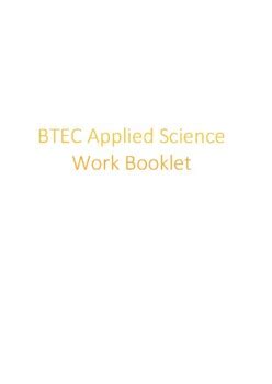 BTEC Applied Science Workbook By Mr Physicist TPT