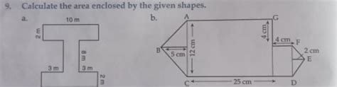 9 calculate the area enclosed by the given shapes a b filo