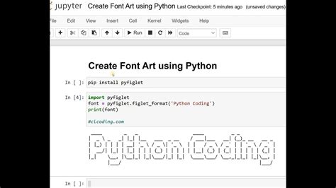 Day 35 Create Font Art Using Python Youtube