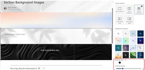 New Sharepoint Page Section Backgrounds One Minute Office Magic
