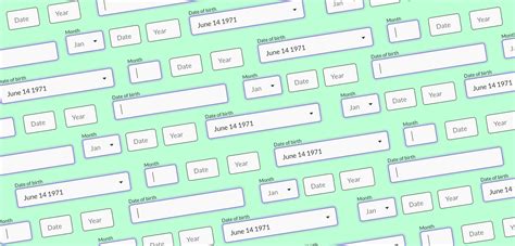 Birthdate Mobile Form Fields For Ios