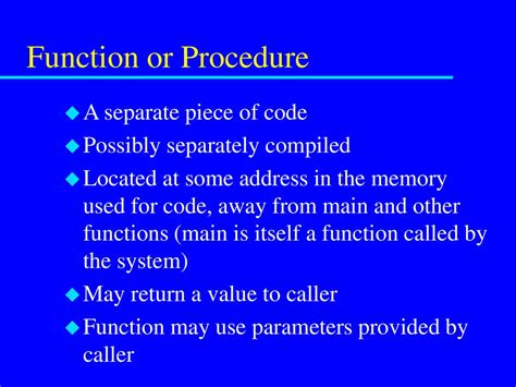 functions and procedures ppt download