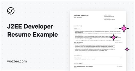 J2ee Developer Cv Example