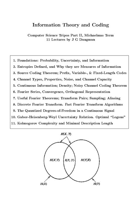 871 Info Theory Lectures Information Theory And Coding Computer