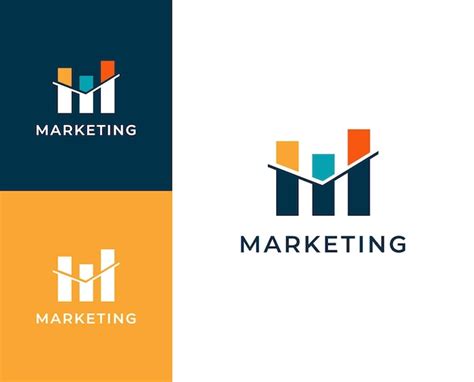 Premium Vector M Maketing Logo Letter M With Statistic Element Logo