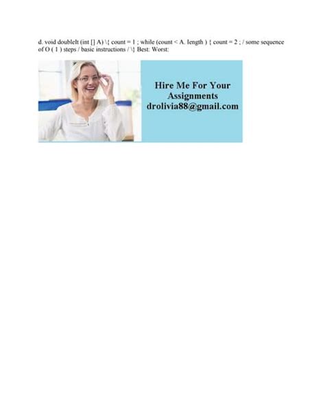 D Void Doubleit Int A Count 1 While Count A Iength Docx