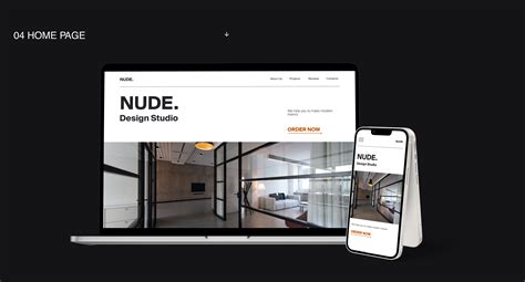 Landing Page Nude Design Studio Behance