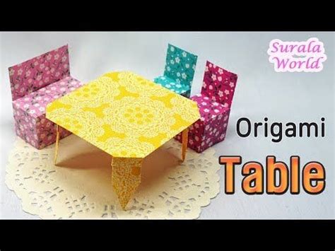 Origami Table How To Make A Paper Table
