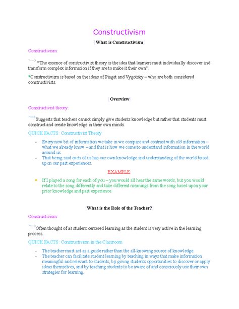 Constructivism Class Year Spring 2022 Constructivism What Is