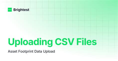 Uploading Csv Files Brightest