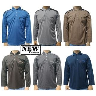 Jual BAJU BAPAK BAPAK LENGAN PANJANG / KAOS KERAH BAPAK BAPAK / KAOS WANGKI LENGAN PANJANG - ABU ...