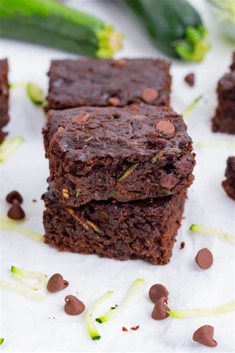 Zucchini Brownies With Chocolate Chips Evolving Table