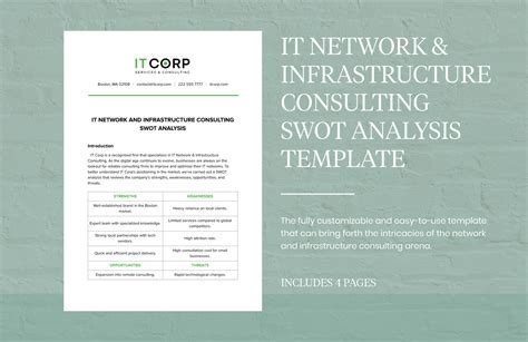 IT Network & Infrastructure Consulting SWOT Analysis Template in Word, PDF, Google Docs ...