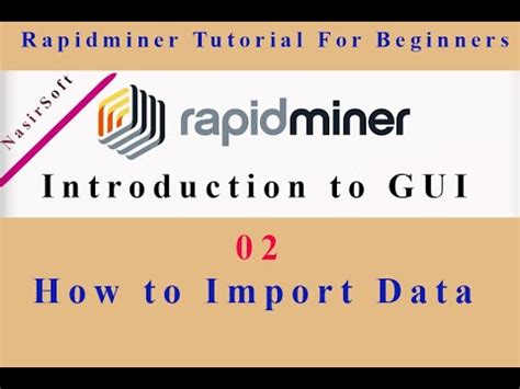 How To Import Data In RapidMiner RapidMiner Tutorial For Beginners Import Data YouTube