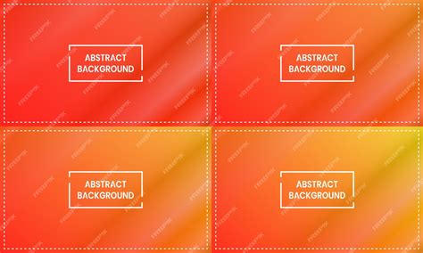 Premium Vector Set Of Orange Yellow And Red Gradient Background With Diagonal Shining And