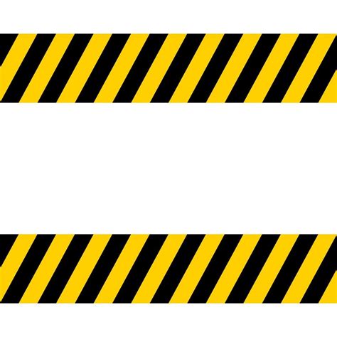 Yellow Black Warning Stripes Seamless Horizontal Danger Border Caution Pattern 60384716 Vector