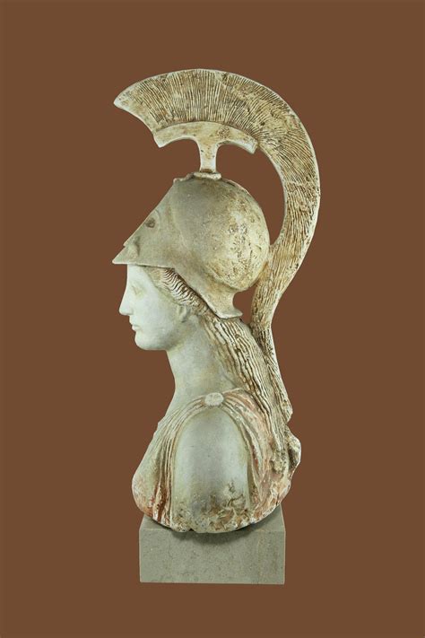Athena Bust Greek Statue Goddess Of Wisdom Civilation Pallas Plaster