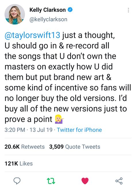 Kelly Clarkson Tweet Taylor Swift Kelly Clarkson Quotes Dark Side