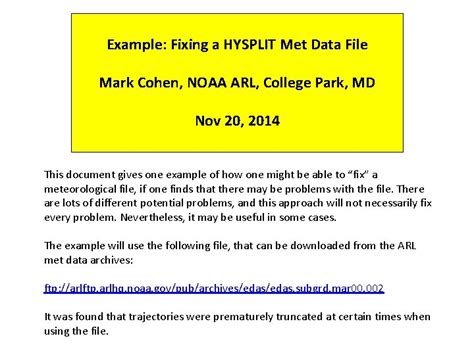 example fixing a hysplit met data file mark
