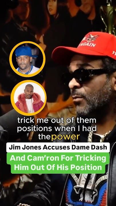 Jim Jones Accuses Camron And Dame Dash Of Tricking Him Out Of His Position Youtube