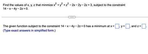solved find the values of x y and z that maximize xyz