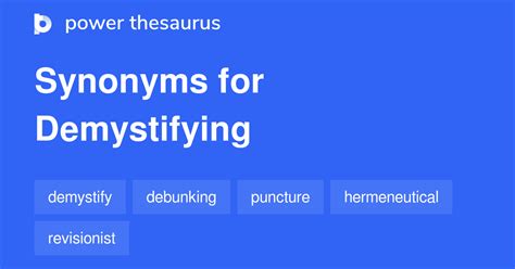 Demystifying Synonyms 135 Similar Words And Phrases
