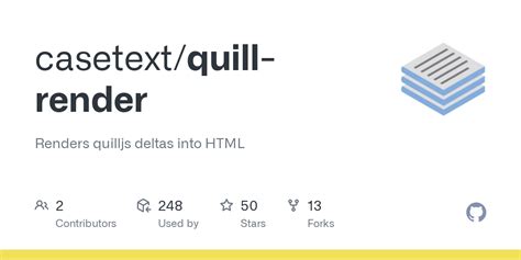 Github Casetextquill Render Renders Quilljs Deltas Into Html