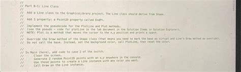 Solved II Part 81 Line Class II II Add A Line Class To Chegg Com