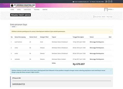 Source Code Pemesanan Tiket Gratis